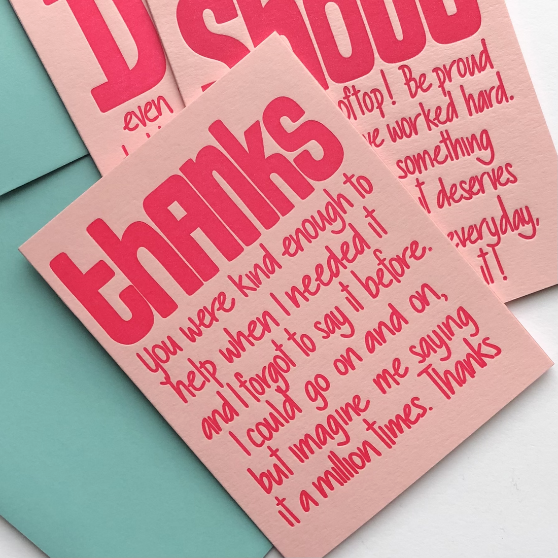 Late Thank You | Letterpress Card – Add Pink and Stir Stationery