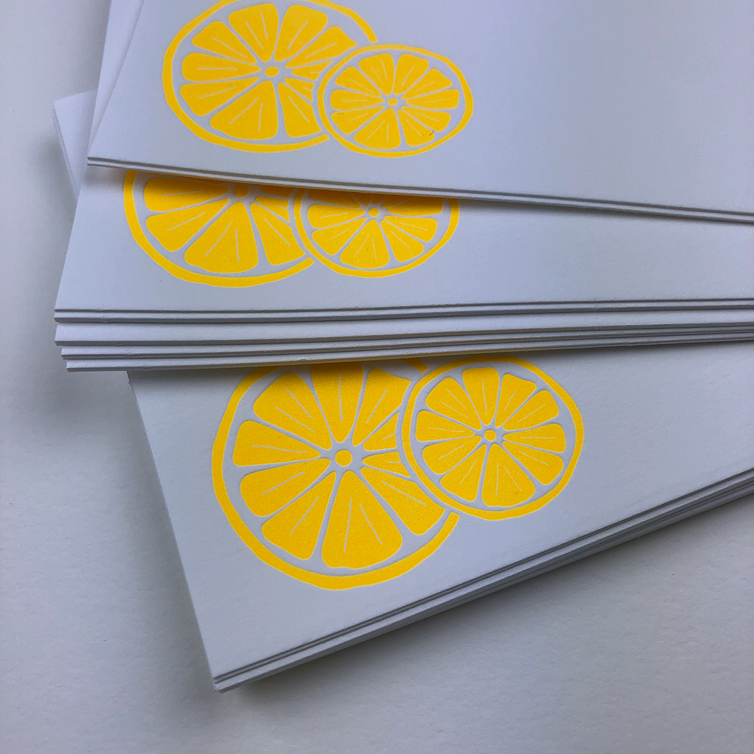 Orange Slice Flat card | Notecard Set of 10 – Add Pink and Stir Stationery