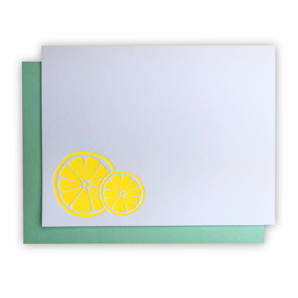Orange Slice Flat card | Notecard Set of 10 – Add Pink and Stir Stationery
